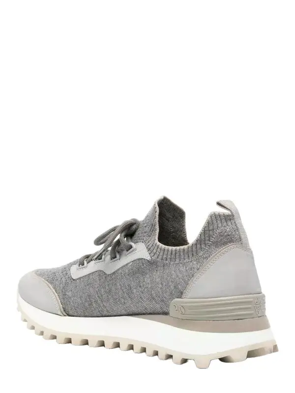 Eleventy Panelled Lace-up Sneakers - Grey