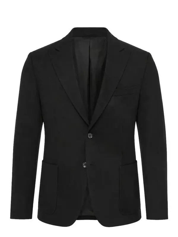 PAOLO PECORA Single-breasted Peaked-lapel Blazer - Black