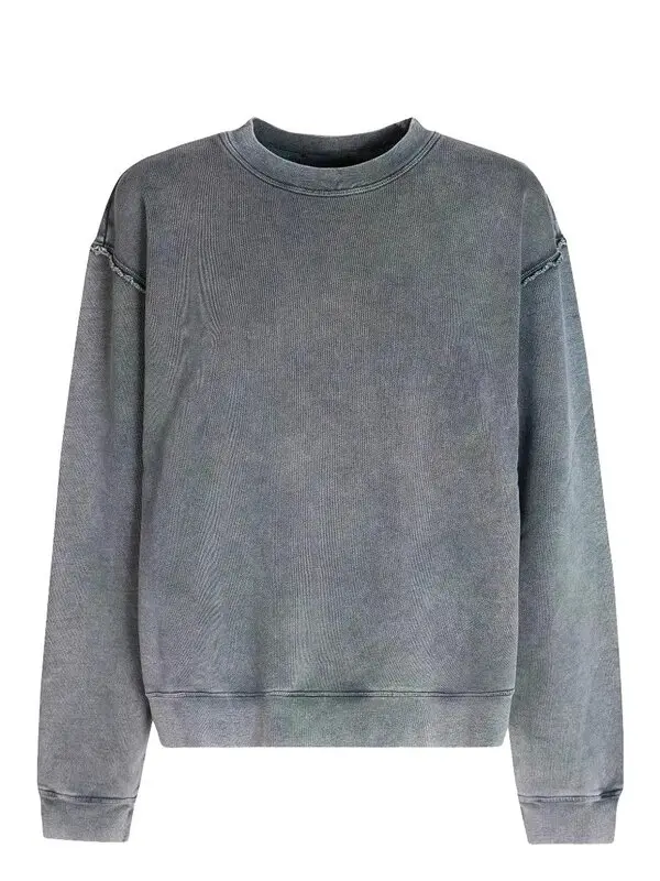 HAIKURE Faded Rear-slit Sweatshirt - Grey