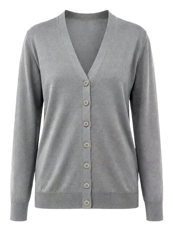 MRZ V-neck Wool Cardigan - Grey