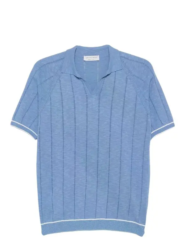 JEORDIE'S Vertical-stripe Short-sleeve T-shirt - Blue