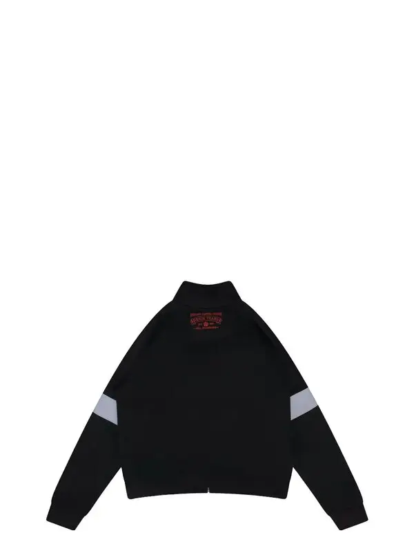 DENIM TEARS Graphic Print Zip-up Sweatshirt - Black