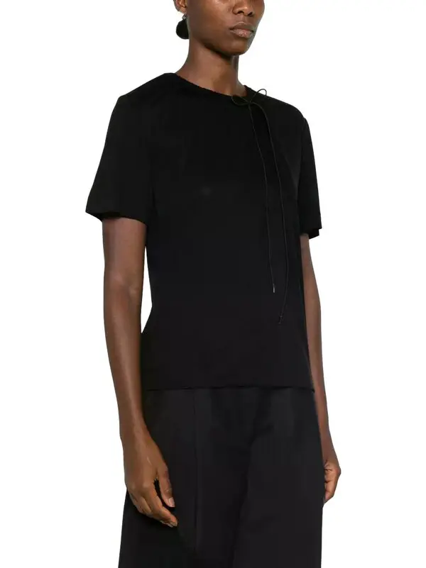 Simone Rocha Bow Detail Crew Neck T-shirt - Black