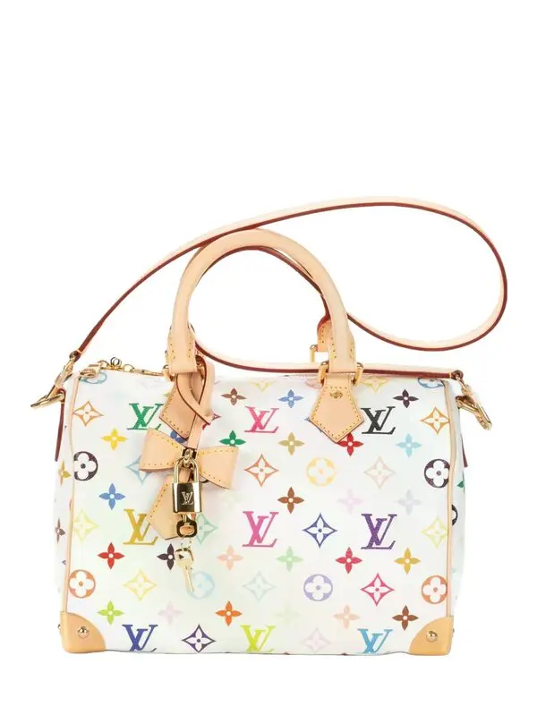 LOUIS VUITTON Takashi Murakami 25 Speedy Bandoulière - White