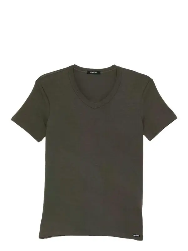 TOM FORD Logo-patch T-shirt - Green