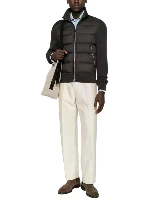 TOM FORD Paneled Zip-up Jacket - Black
