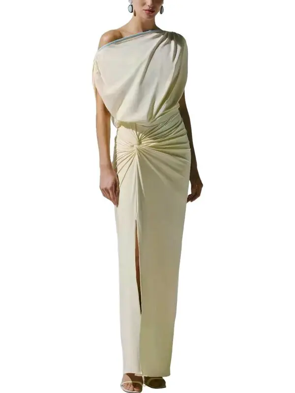 BAOBAB Knot-detail Ruched Maxi Dress - Neutrals