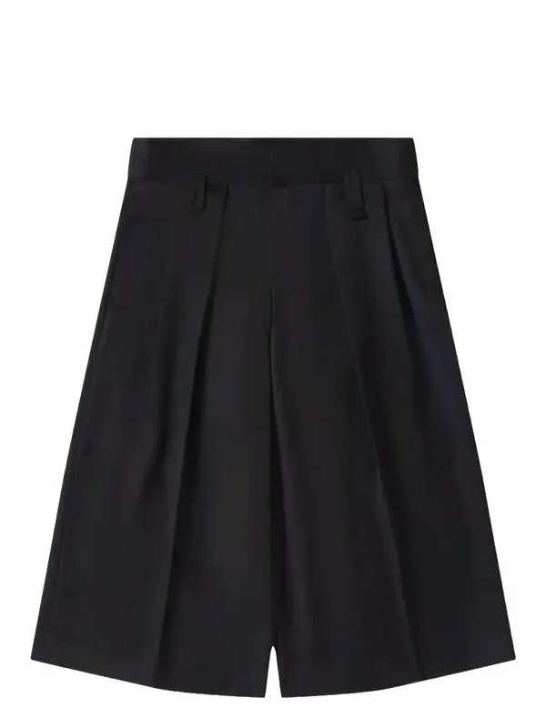 Simone Rocha Wide-leg Pleated Shorts - Black