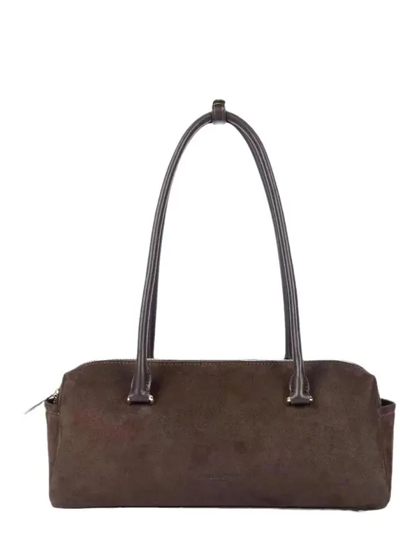 LANCASTER Rectangle Suede Shoulder Bag - Brown