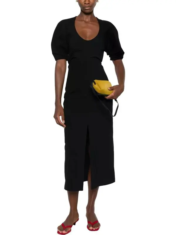 Proenza Schouler Puff-sleeve Midi Dress - Black