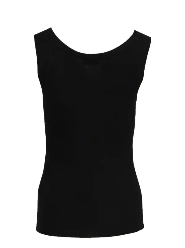 Isaia Ribbed Knit Top - Black