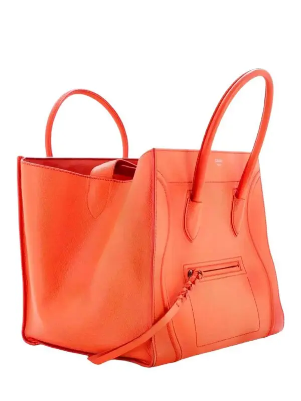Celine Phantom Grainy Leather Large Tote Bag - Orange