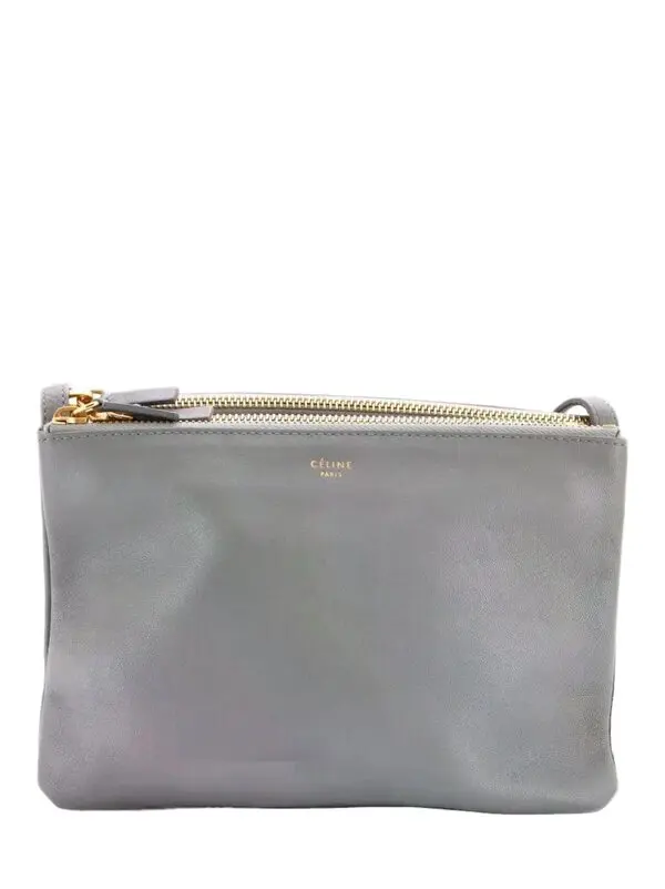 Celine Trio Leather Small Crossbody Bag - Grey