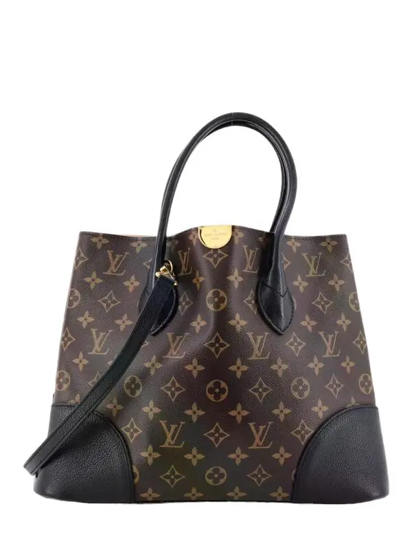 LOUIS VUITTON Flandrin Monogram Canvas And Leather Tote Bag - Black