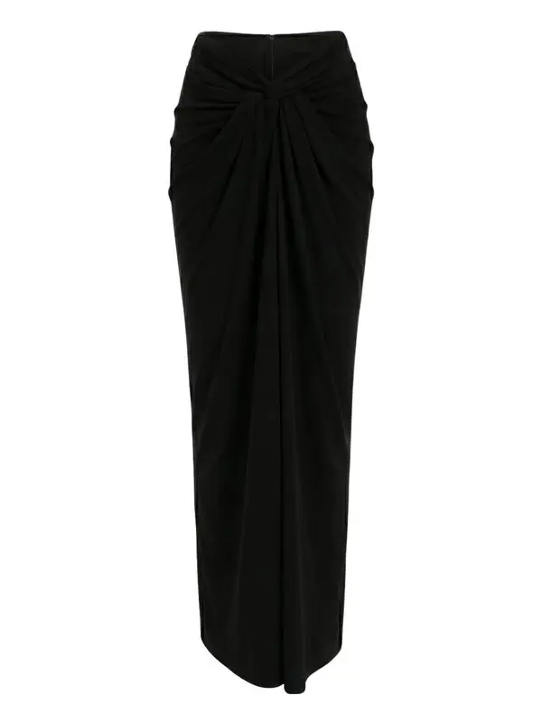 INTERNATIONAL APPEAL Draped Maxi Skirt - Black