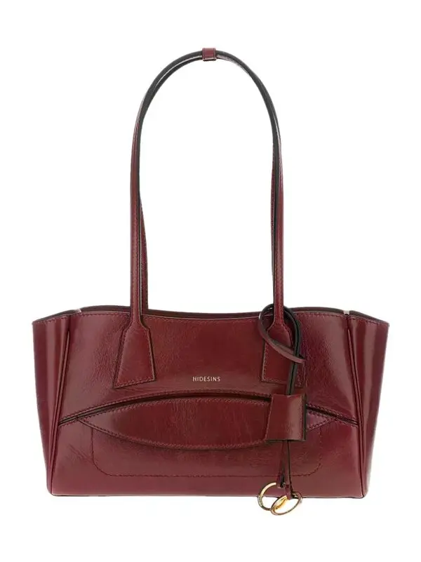 HIDESINS Crinkled-finish Leather Shoulder Bag - Red