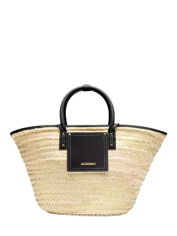 Jacquemus Le Grand Panier Soli Beach Basket Bag - Neutrals