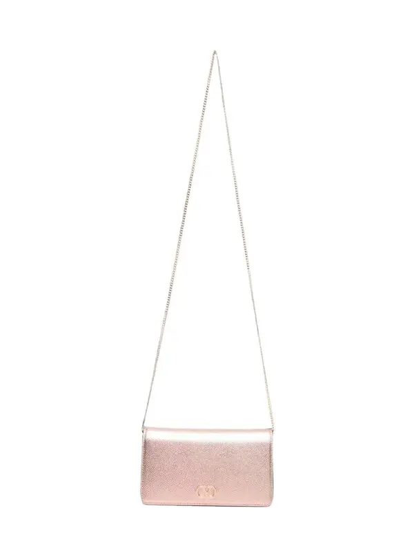 Valentino Garavani Vlogo Signature Grained Clutch Bag - Gold