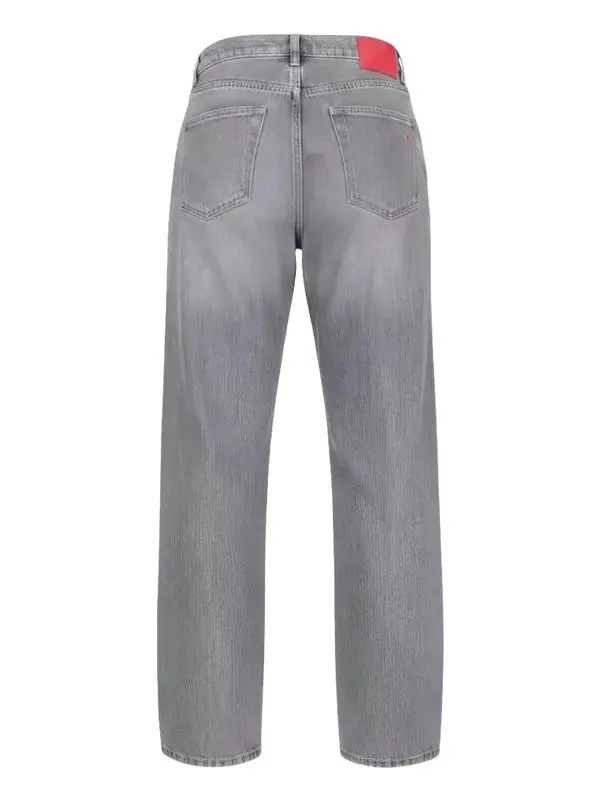 Isaia Button-up Straight-leg Jeans - Grey