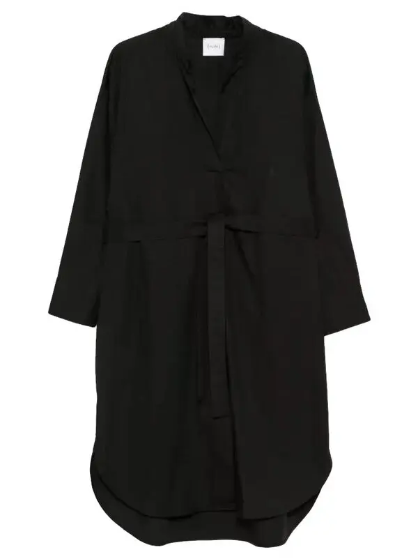 NUDE Belted Midi Dress - Black