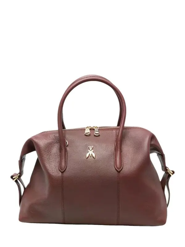 Patrizia Pepe Grained Leather Tote Bag - Brown