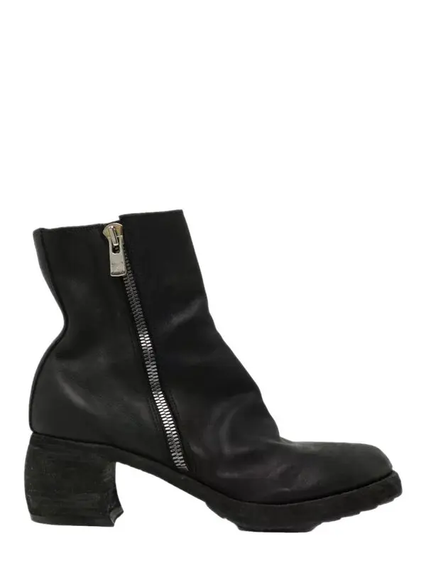 Yohji Yamamoto X Guidi Edition Oblique Side-zip Boots - Black