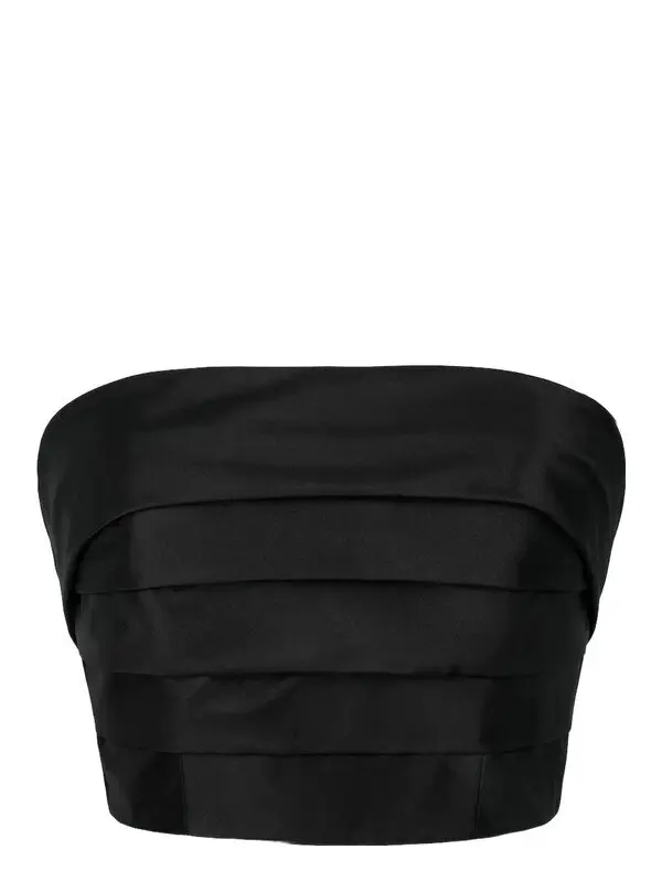 GEMY MAALOUF Strapless Tiered Top - Black
