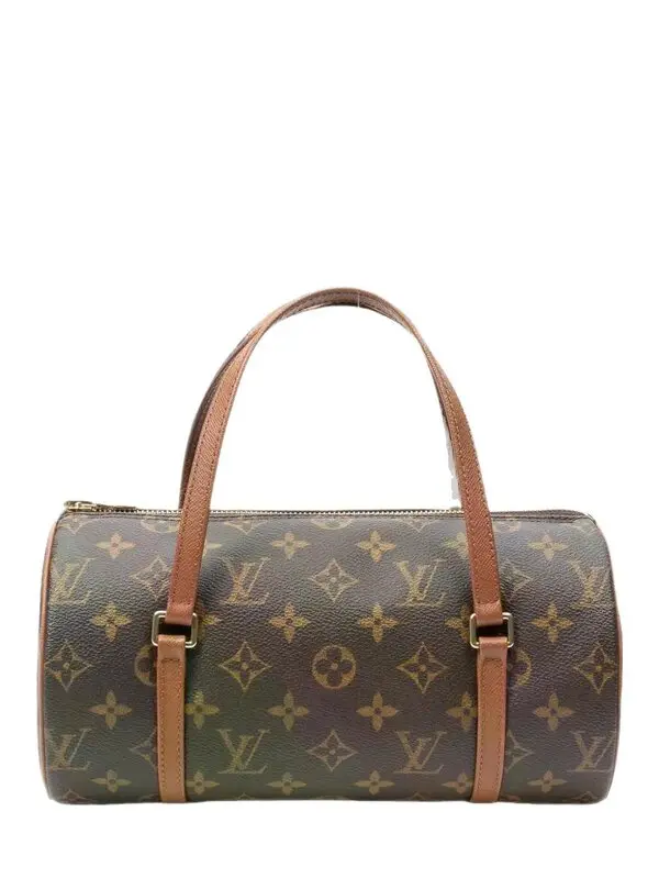 LOUIS VUITTON Papillon Monogram Canvas Cylinder Tote Bag - Brown