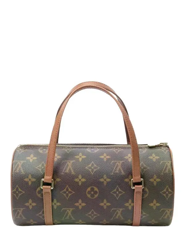 LOUIS VUITTON Papillon Monogram Canvas Cylinder Tote Bag - Brown