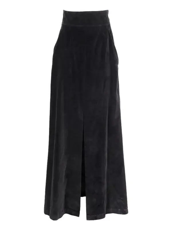Isaia Front Slit Maxi Skirt - Black