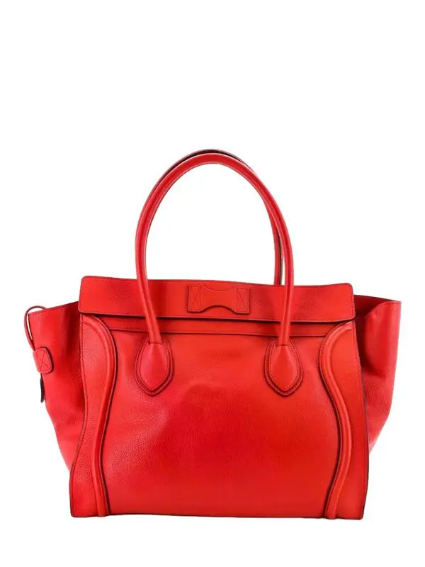Celine Luggage Shoulder Bag - Red
