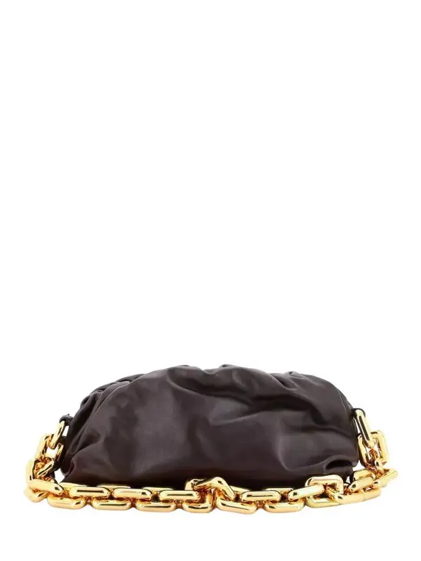 Bottega Veneta The Chain Pouch Leather Teen Shoulder Bag - Brown
