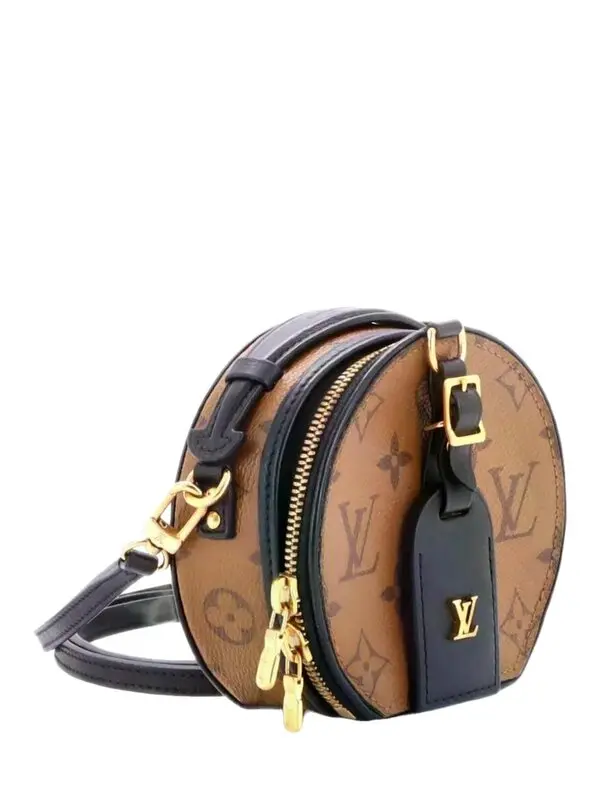 LOUIS VUITTON Petite Boite Chapeau Bag Reverse Monogram Canvas Shoulder Bag - Brown