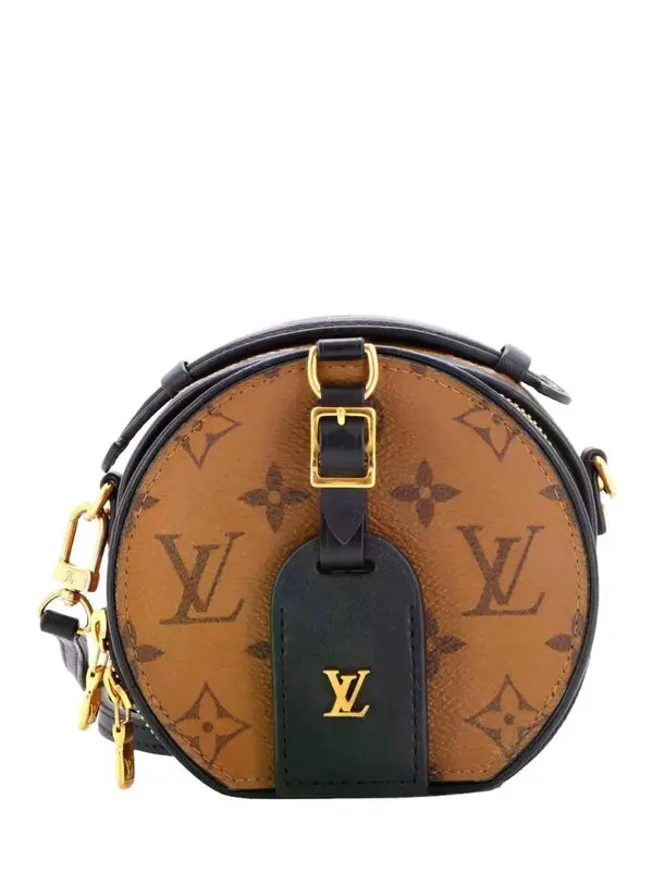 LOUIS VUITTON Petite Boite Chapeau Bag Reverse Monogram Canvas Shoulder Bag - Brown