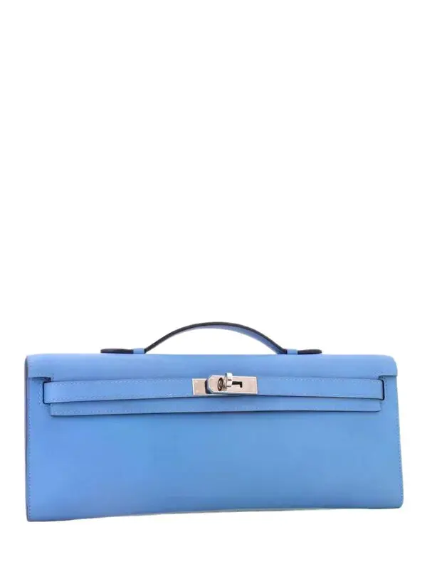Hermès Kelly Cut Pochette Swift Clutch Bag - Blue
