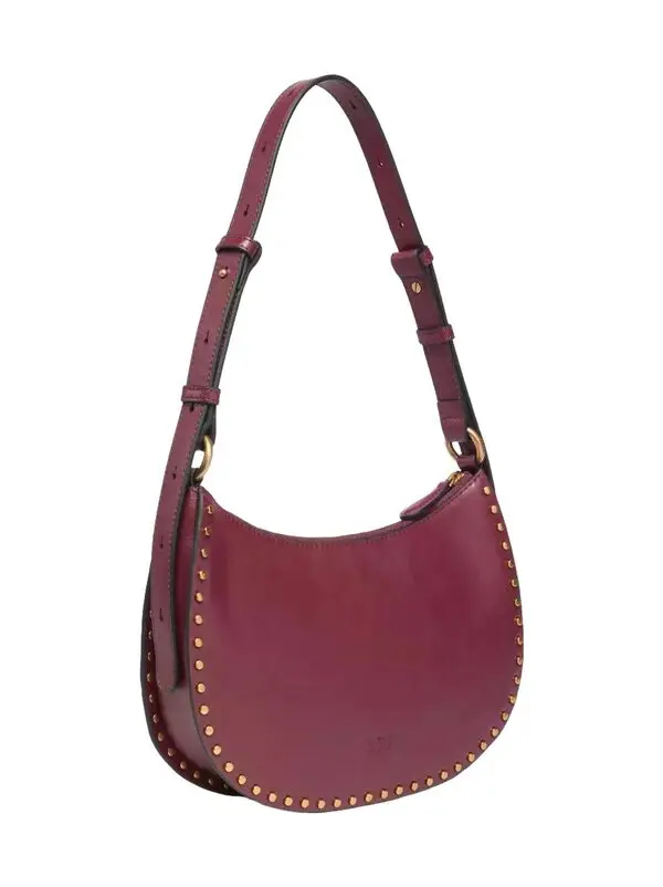 Pinko Love Birds Stud-embellished Shoulder Bag - Red