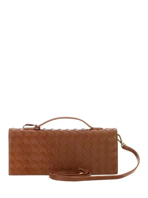 Jw Pei Woven Envelope Shoulder Bag With Gold-tone Hardware - Brown