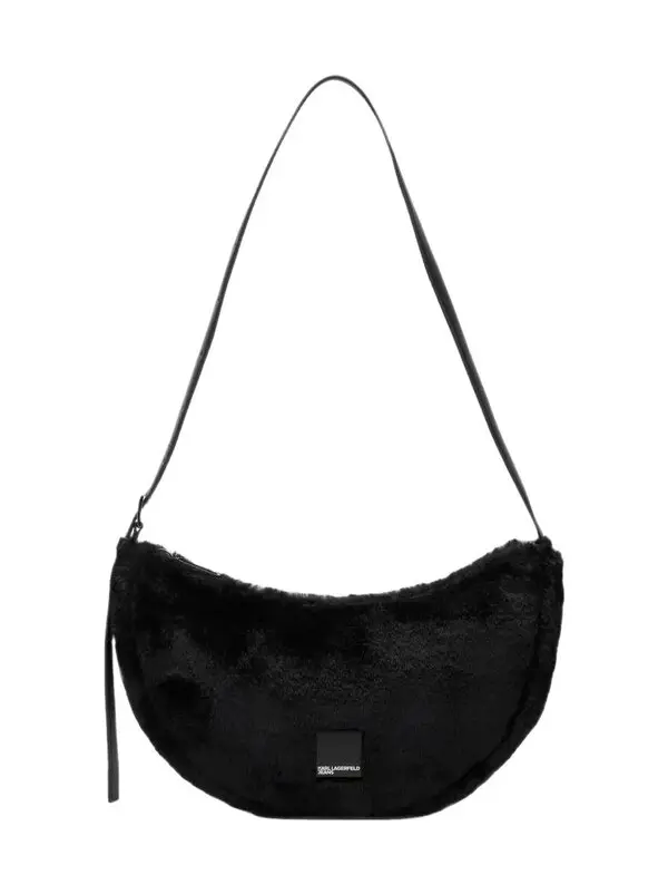 Karl Lagerfeld Furry Sling Bag - Black