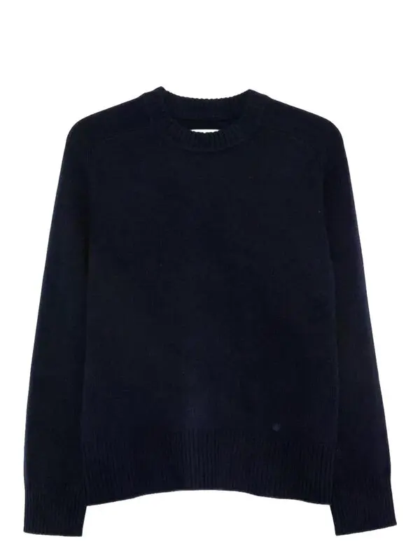 Loulou De Saison Ribbed-trim Crew-neck Knit - Blue