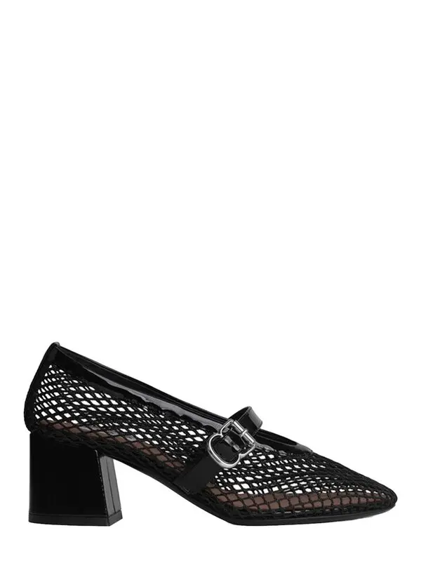 Alaïa Mary Jane 55 Mesh Heels - Black