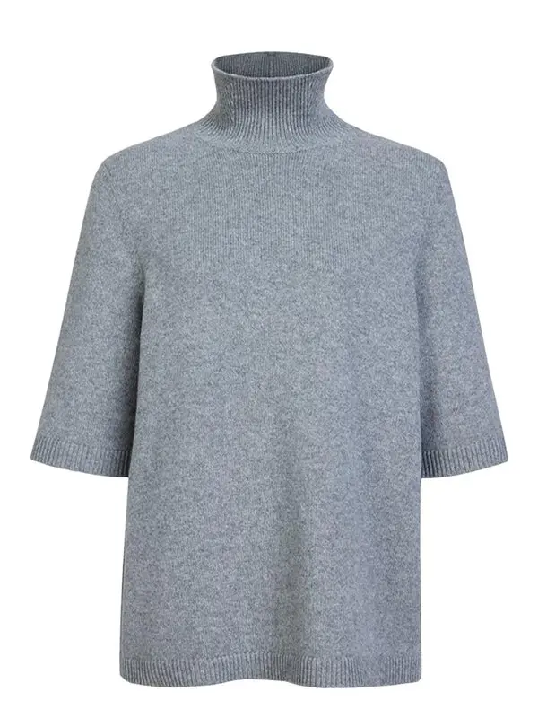 Alaïa High Neck Cashmere Pullover - Grey