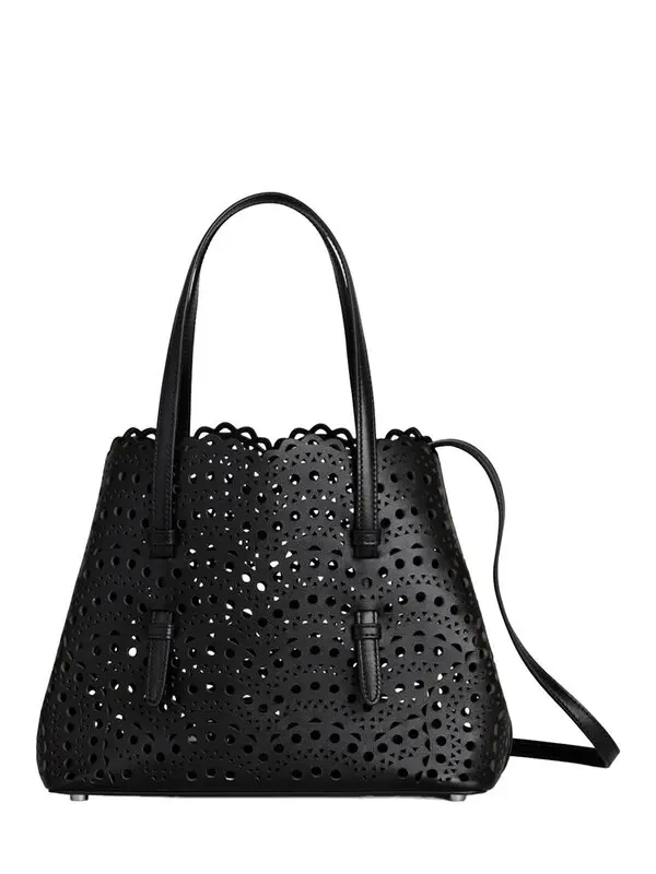 Alaïa Vienne Wave Mina 25 Bag In Calf Leather - Black