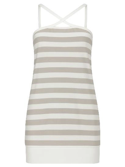 CONQUISTA Strappy Striped Mini Dress - Green