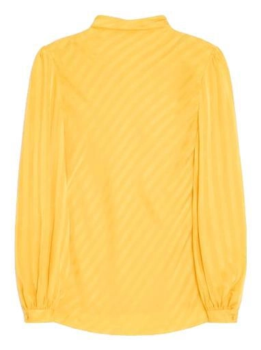 Valentino Garavani Vlogo Striped Jacquard Top With Padded Shoulders - Yellow