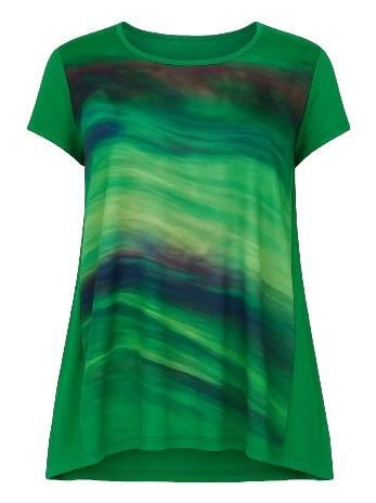 CONQUISTA Printed A-line Top - Green