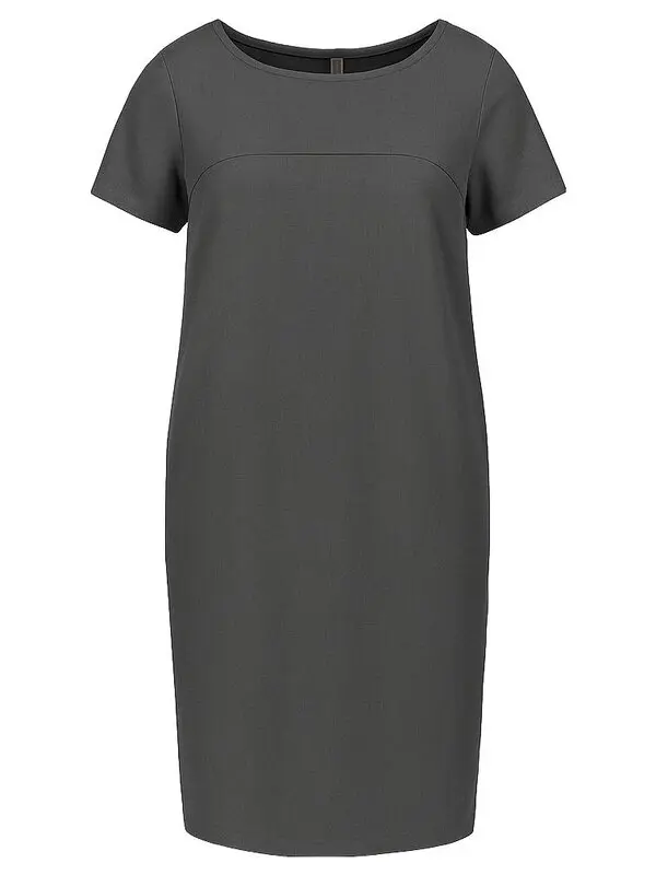 CONQUISTA Punto Di Roma Short Sleeve Dress - Black