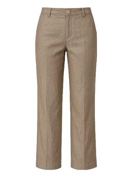 CONQUISTA Straight Linen Pants - Green