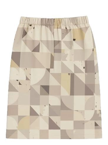 CONQUISTA A-line Printed Skirt - Brown