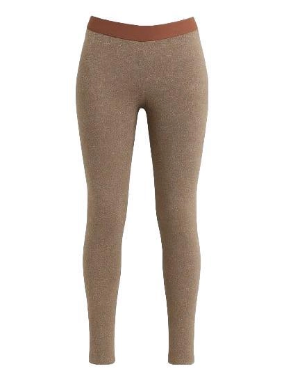 CONQUISTA Lurex Leggings - Brown