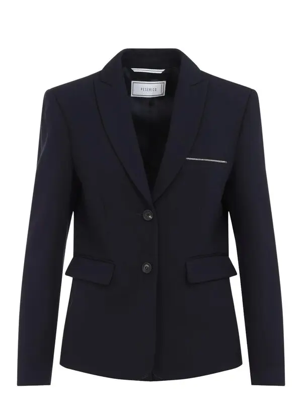Peserico Tailored Stretch Blazer - Blue